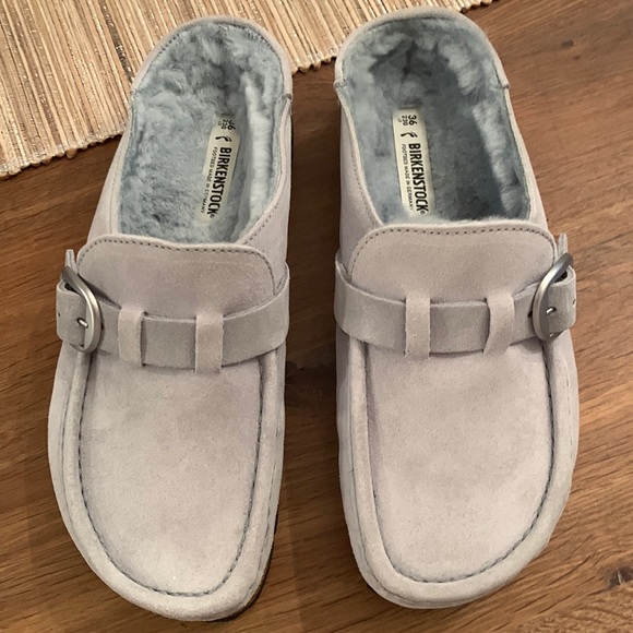 Birkenstock | Shoes | Birkenstock Buckley Shearling Moccasin Clog ...